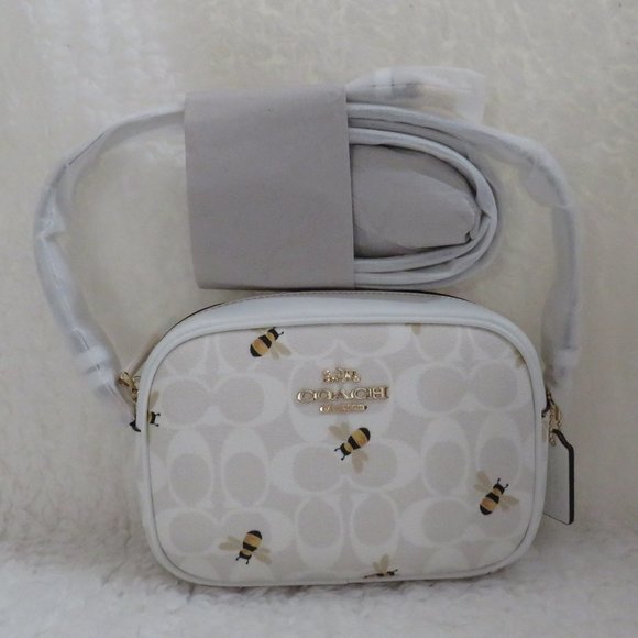 Coach | Bags | Coach Signature Bee Print Mini Jamie Camera Bag Chalk ...